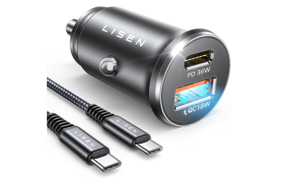 Cargador de Coche, 54W USB C Doble Puerto y Carga rápida - UltraOfertas.mx